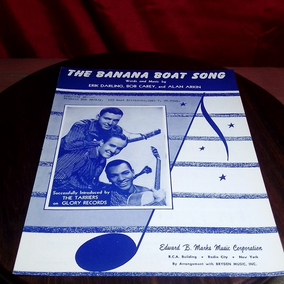 BRYDEN | Other | The Banana Boat Song Sheet Music | Poshmark